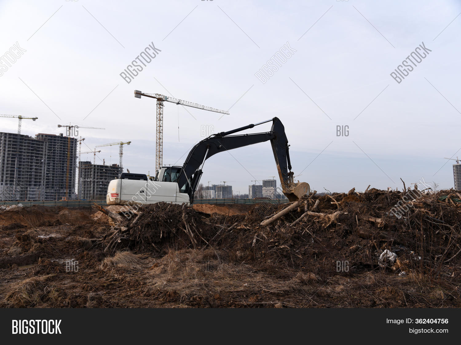 Excavator Building Image & Photo (Free Trial) | Bigstock