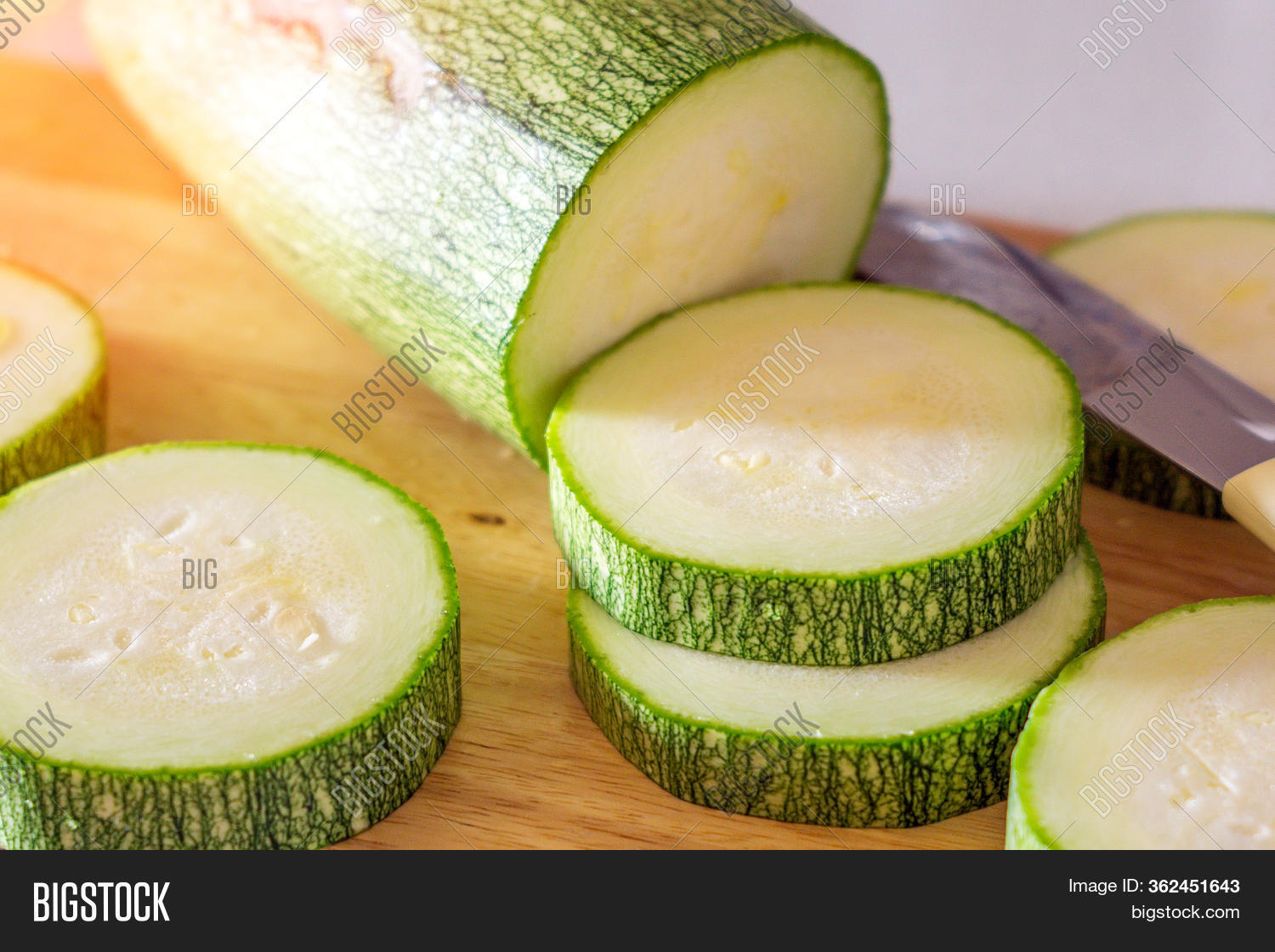 Zucchini Cut On Board Image & Photo (Free Trial) | Bigstock