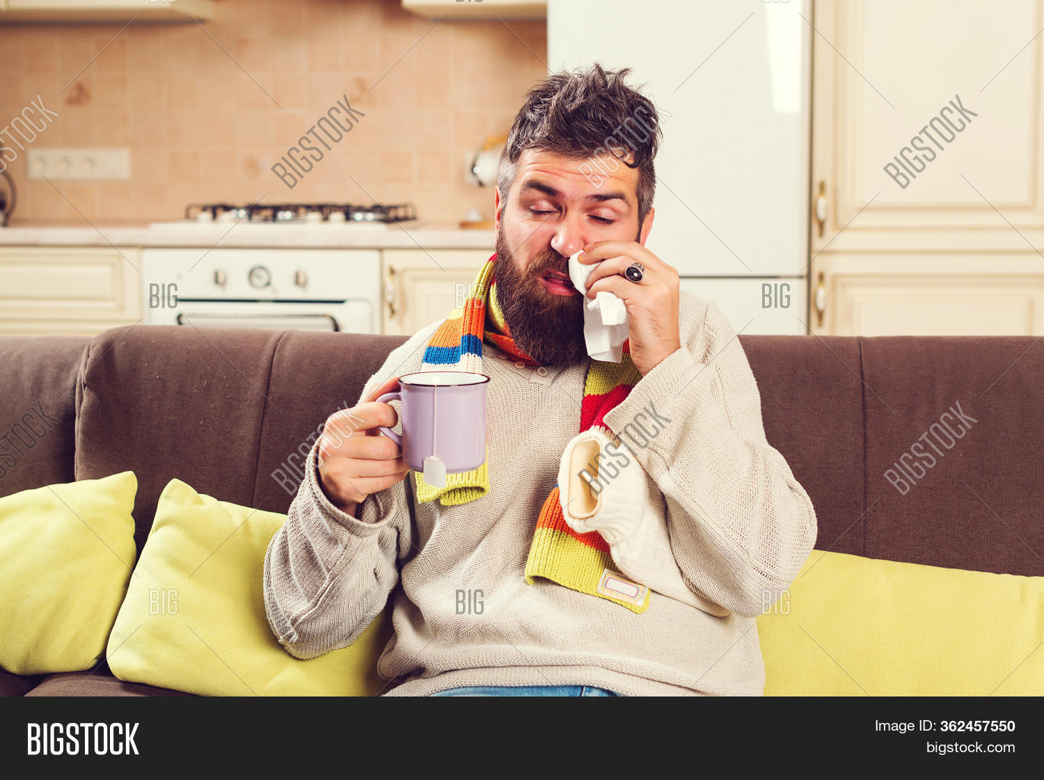 Man Get Flu, Having Image & Photo (Free Trial) | Bigstock