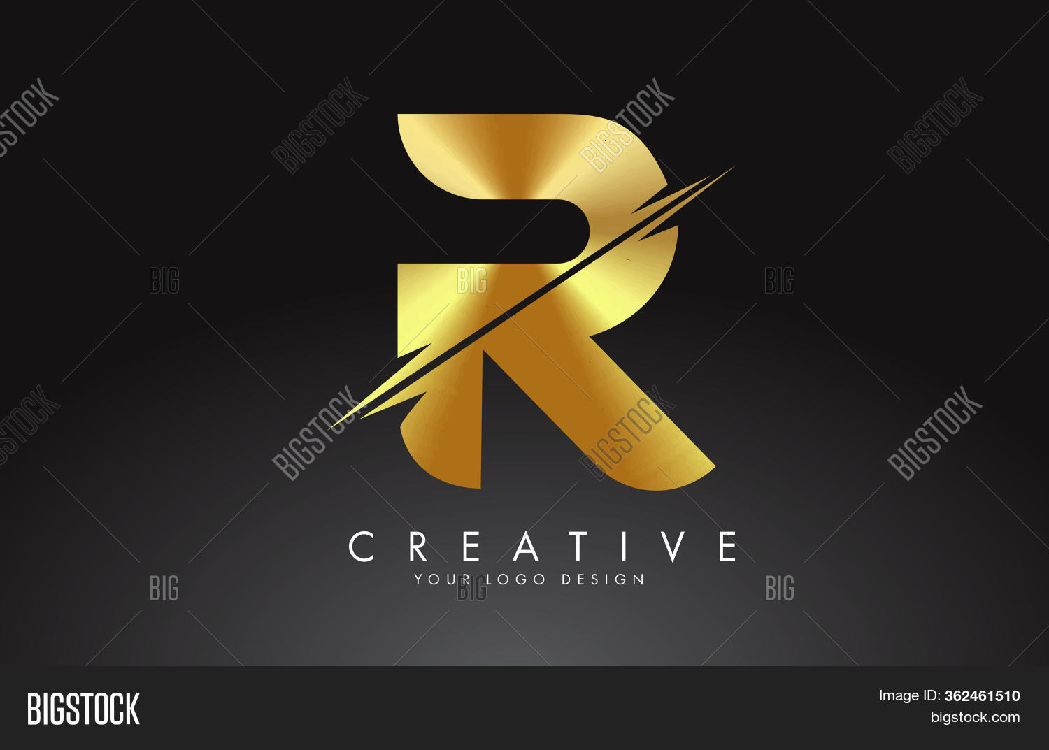 Golden R Letter Logo Vector & Photo (Free Trial) | Bigstock