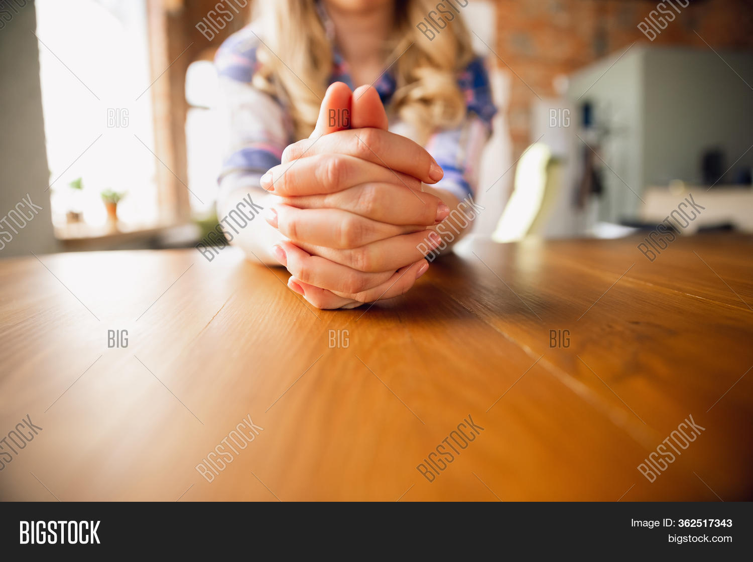 Woman Sitting Table Image & Photo (Free Trial) | Bigstock