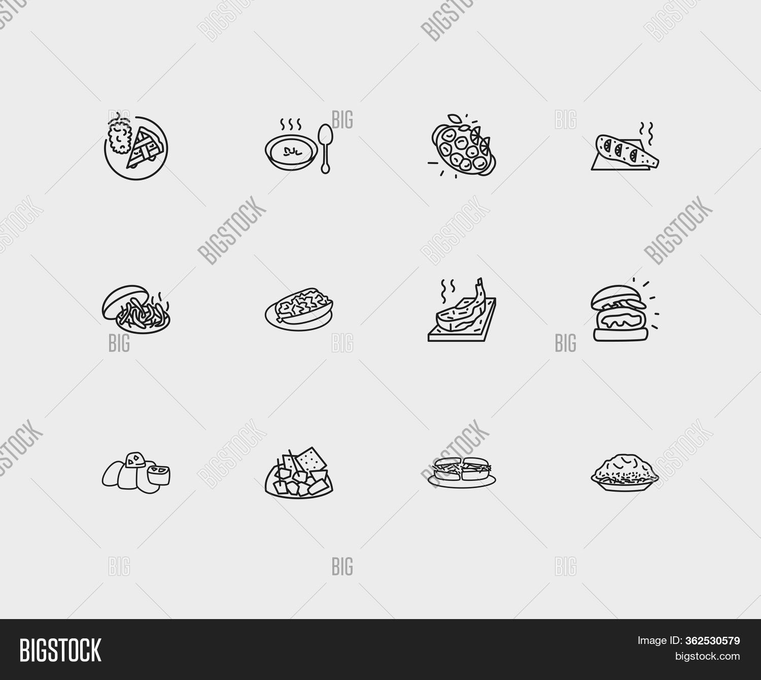 American Food Icons Image & Photo (Free Trial) | Bigstock