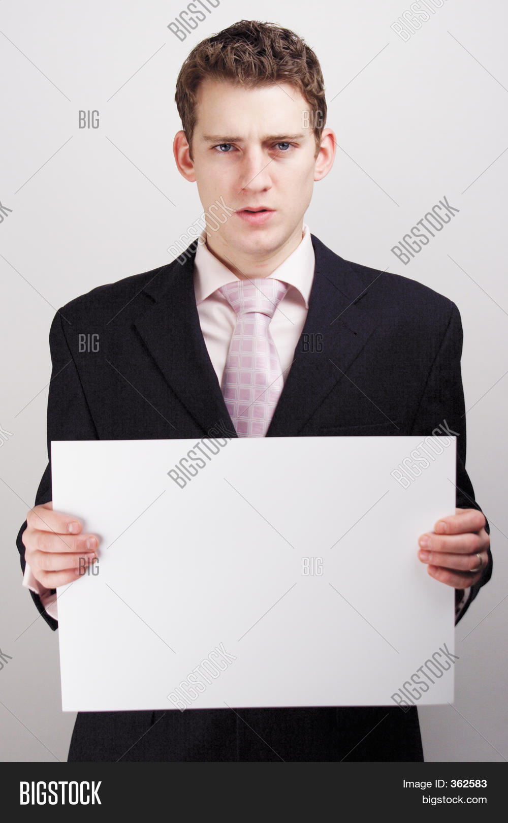 Man Holding Sign Image & Photo (Free Trial) | Bigstock