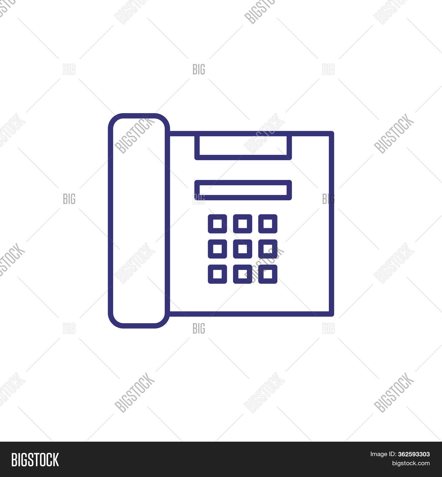 Phone Line Icon. Image & Photo (Free Trial) | Bigstock