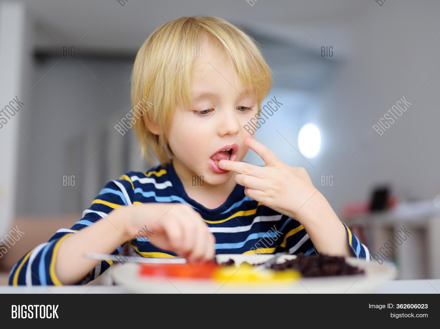 Little Boy Eating Image & Photo (Free Trial) | Bigstock
