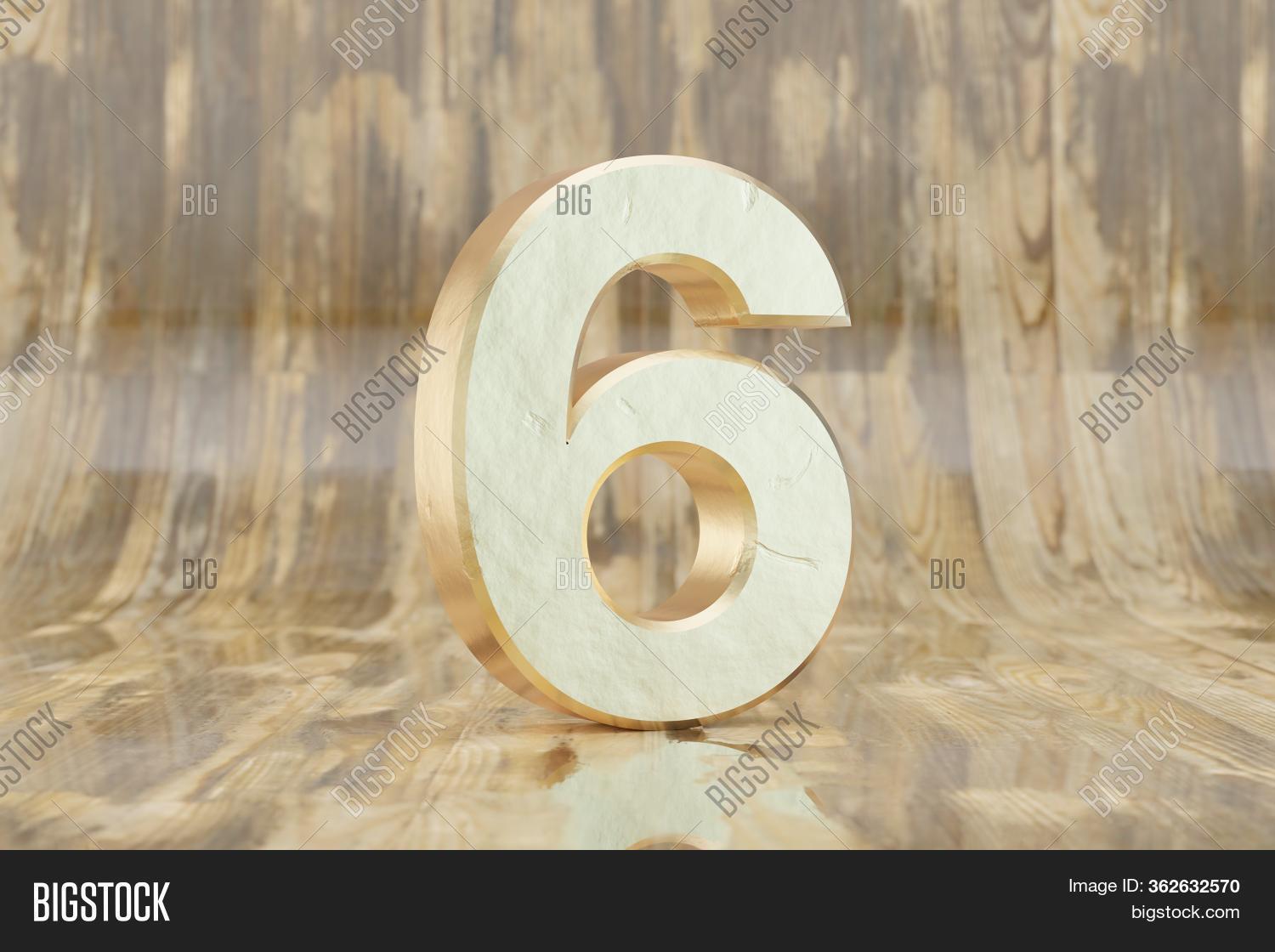 Gold 3d Number 6. Image & Photo (Free Trial) | Bigstock