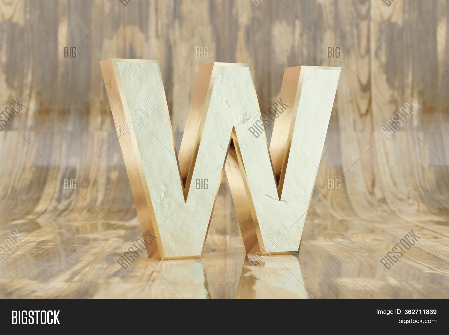 Gold 3d Letter W Image & Photo (Free Trial) | Bigstock