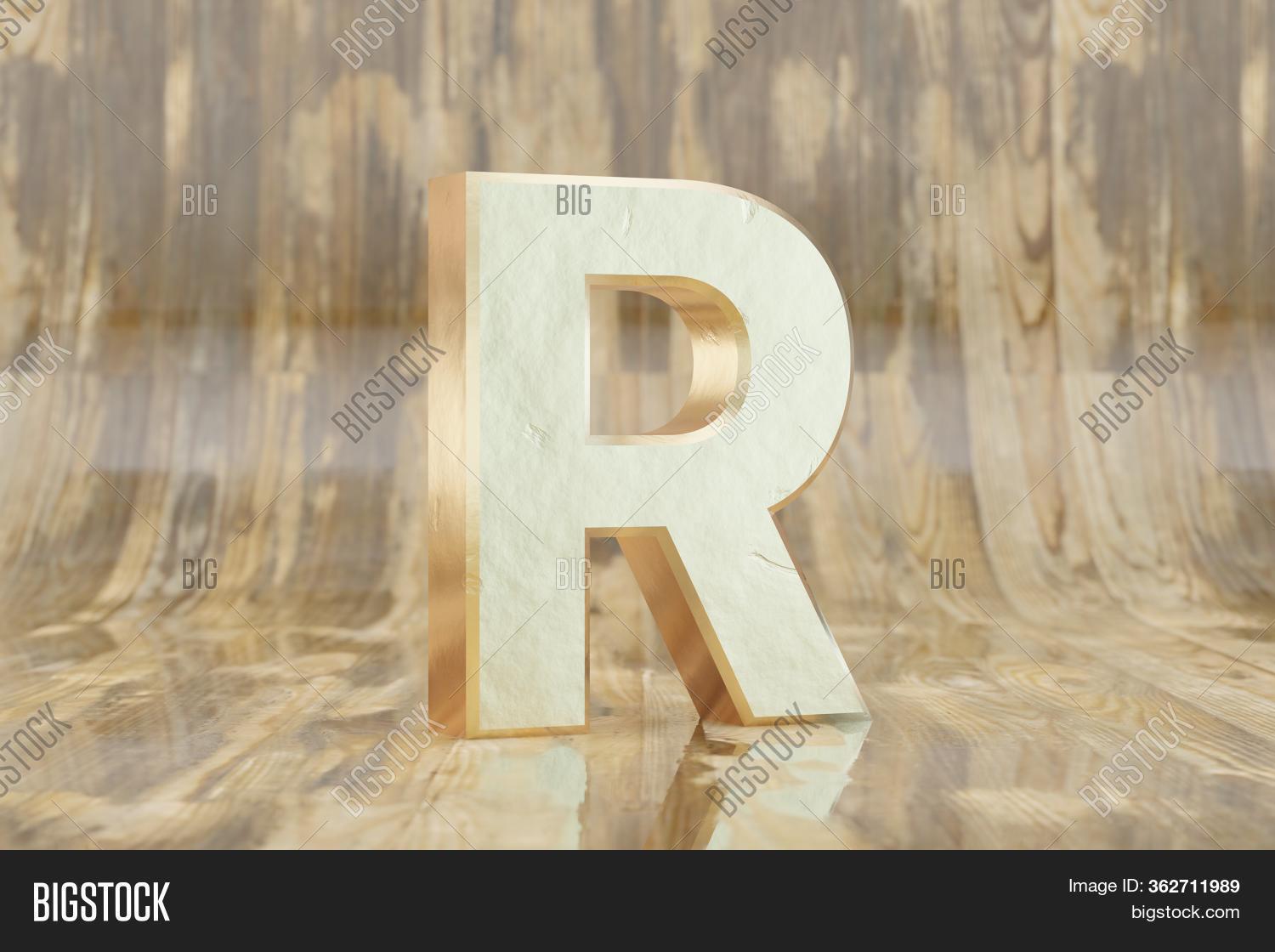 Gold 3d Letter R Image & Photo (Free Trial) | Bigstock