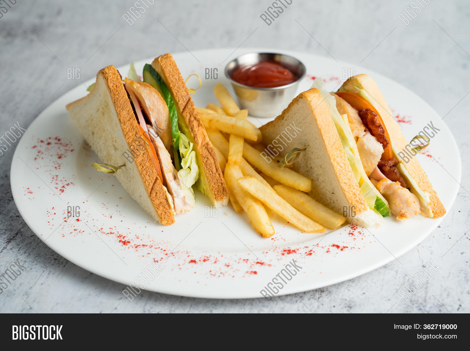 Club Sandwich Fries Image & Photo (Free Trial) | Bigstock