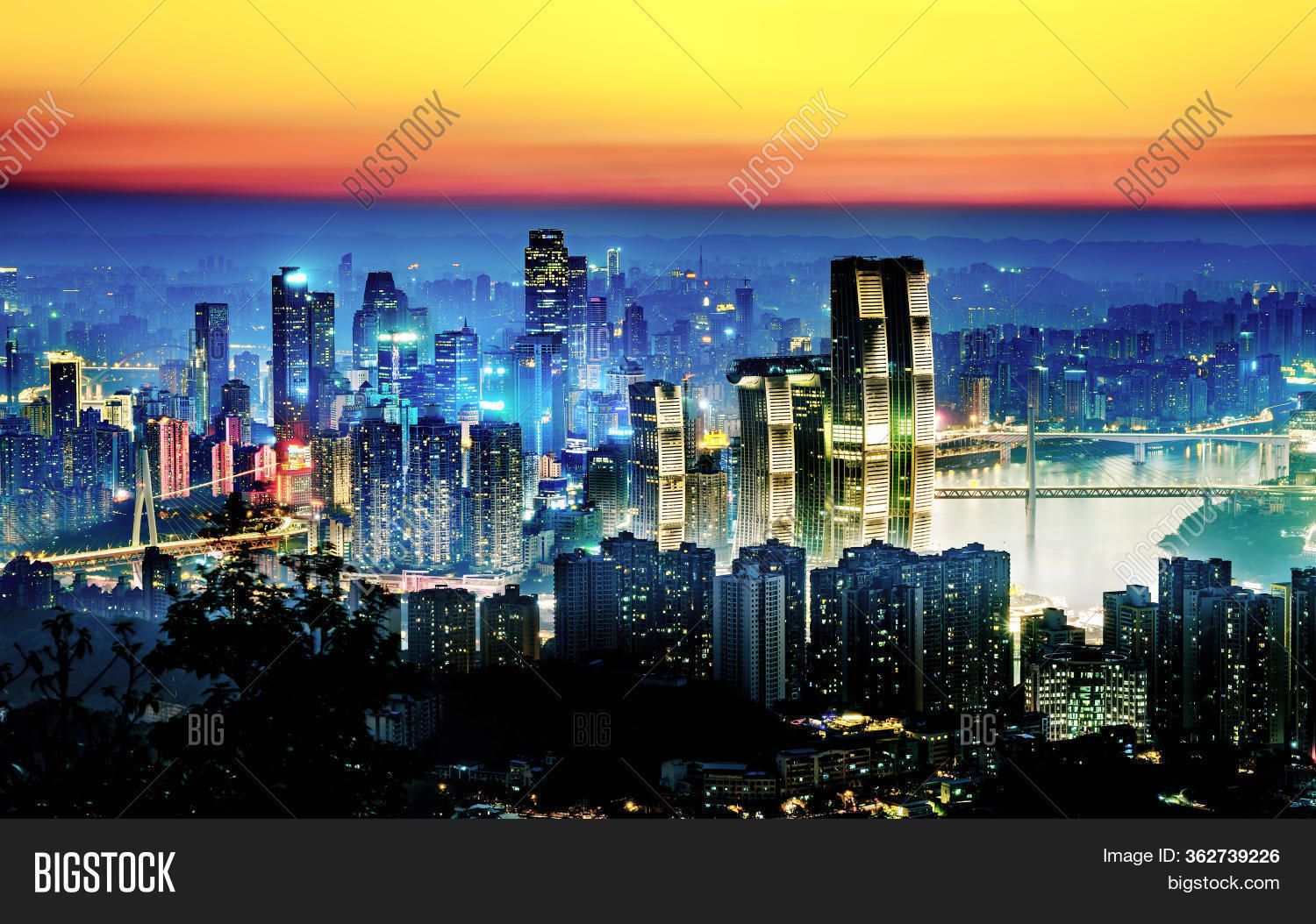 Chongqing Night Scene Image & Photo (Free Trial) | Bigstock