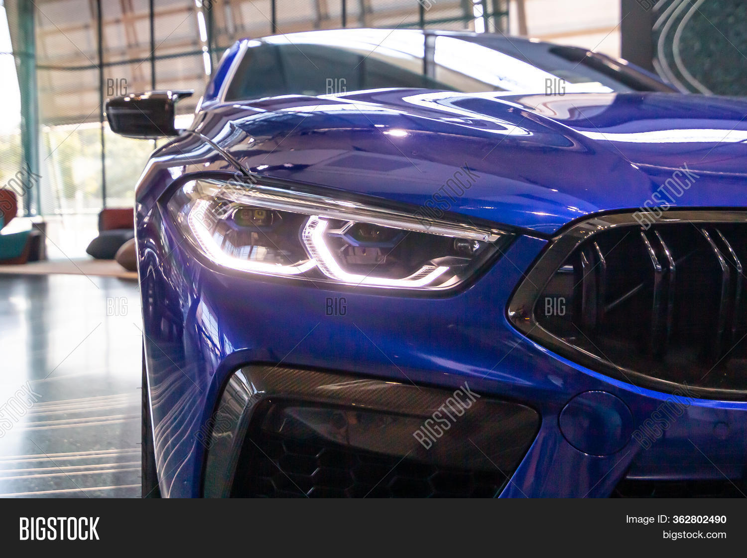 Blue Bmw M8. Bmw Welt Image & Photo (Free Trial) | Bigstock