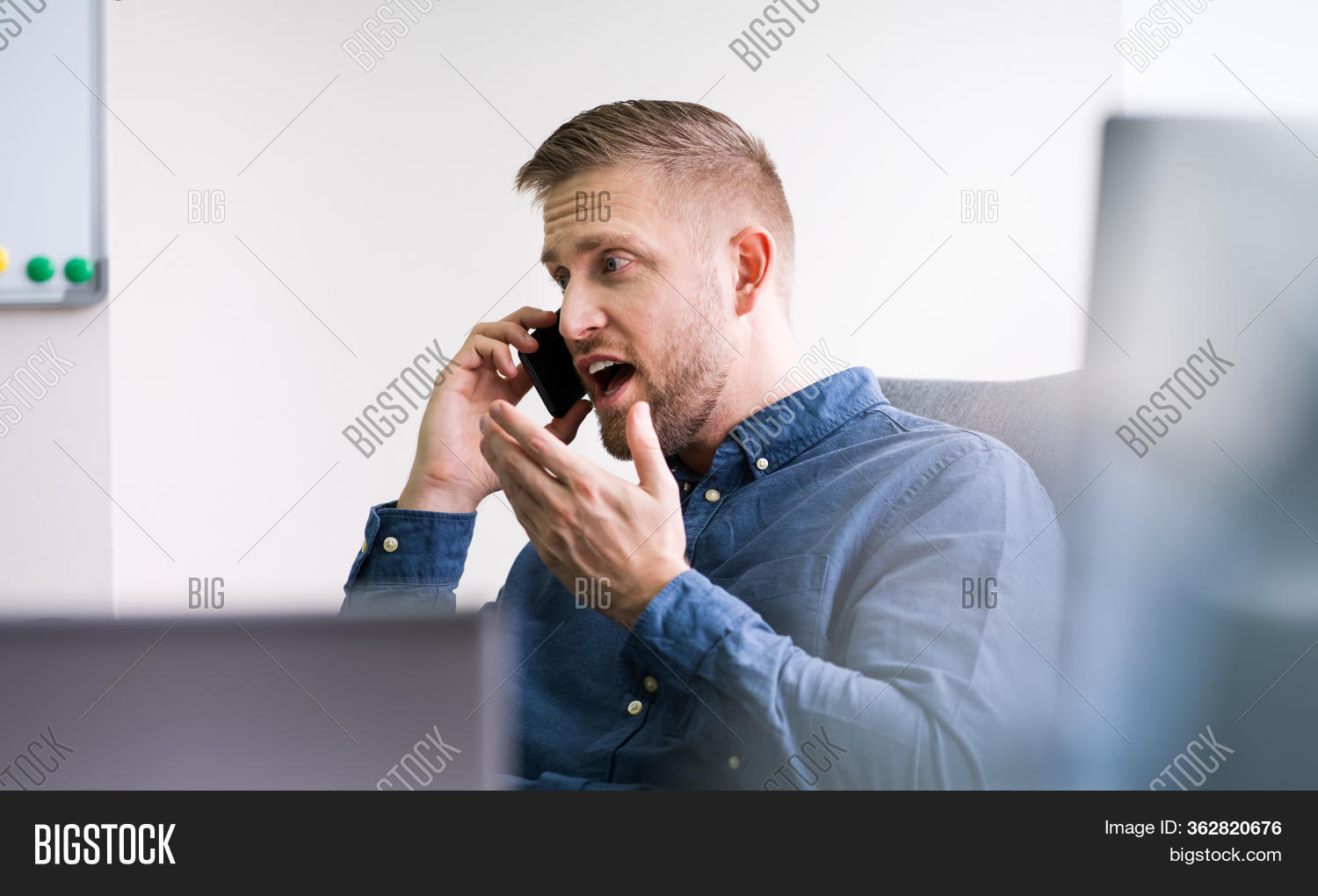 Angry Person On Phone