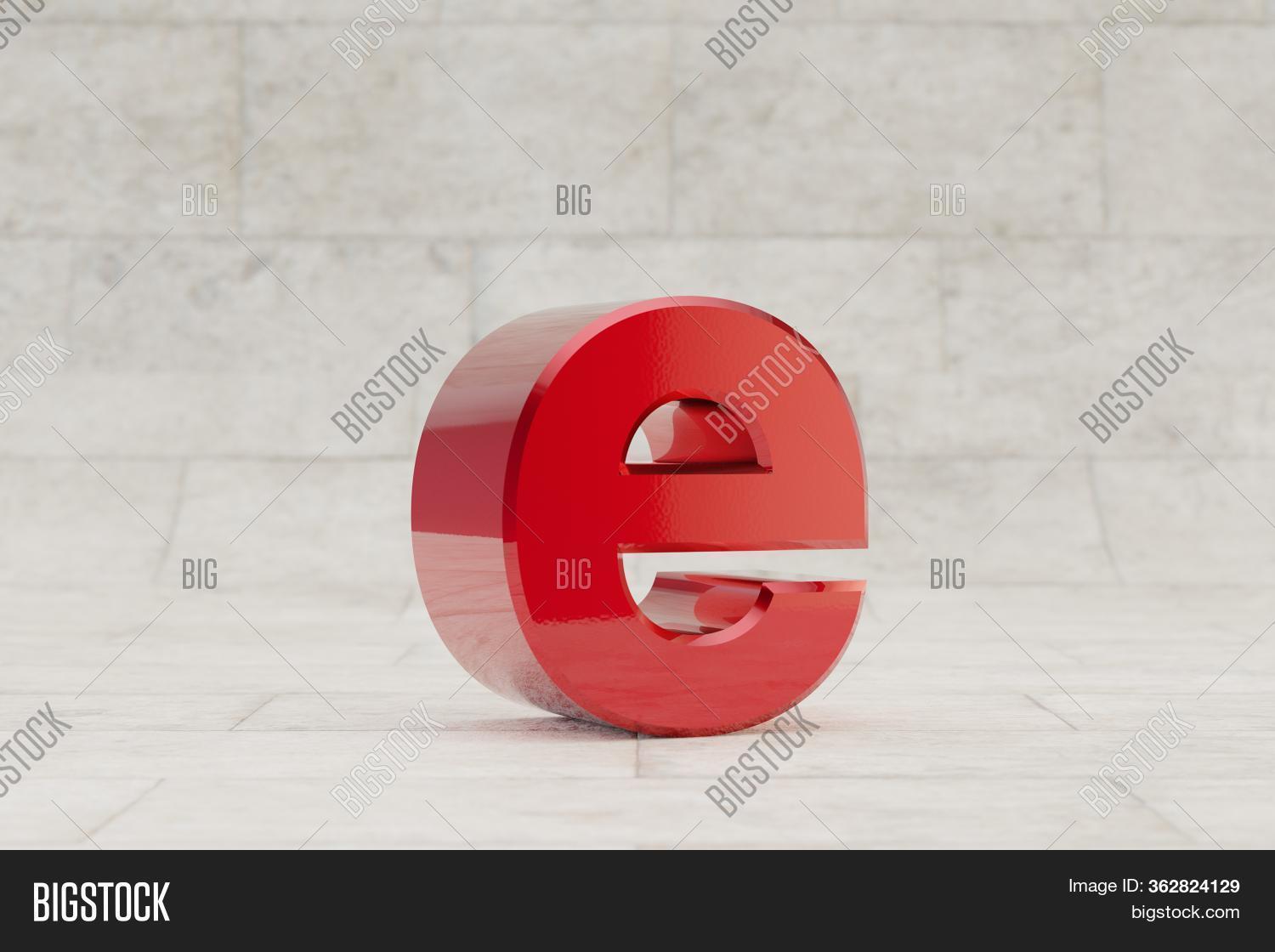 Red 3d Letter E Image & Photo (Free Trial) | Bigstock