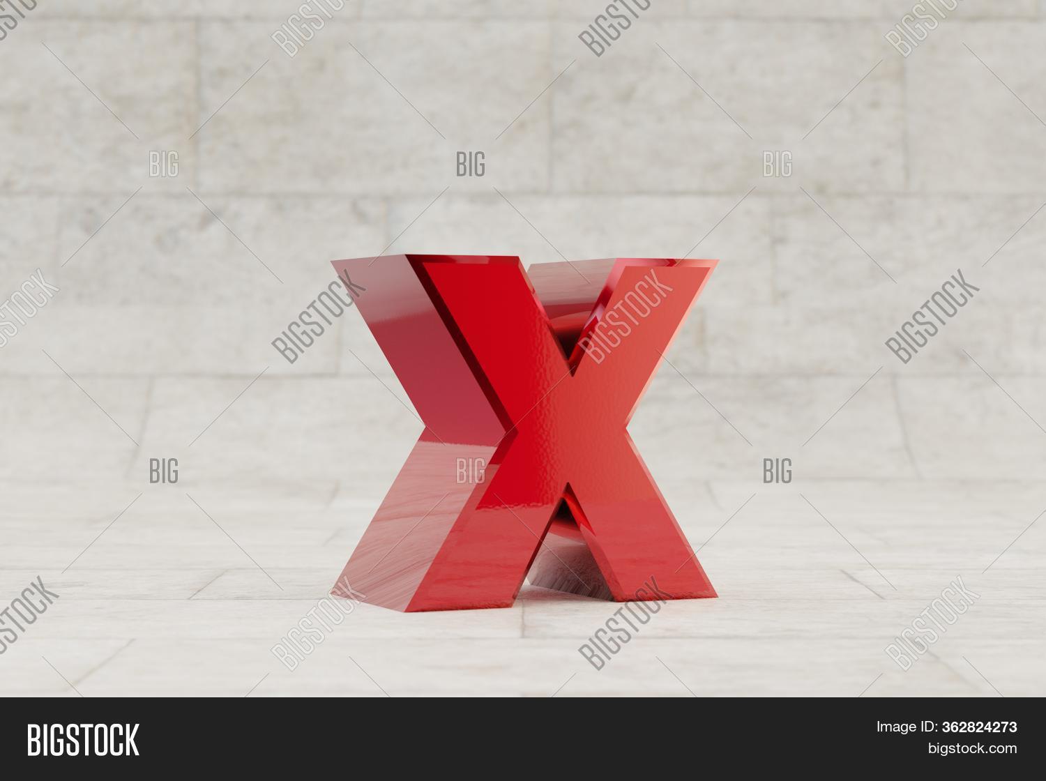 Red 3d Letter X Image & Photo (Free Trial) | Bigstock