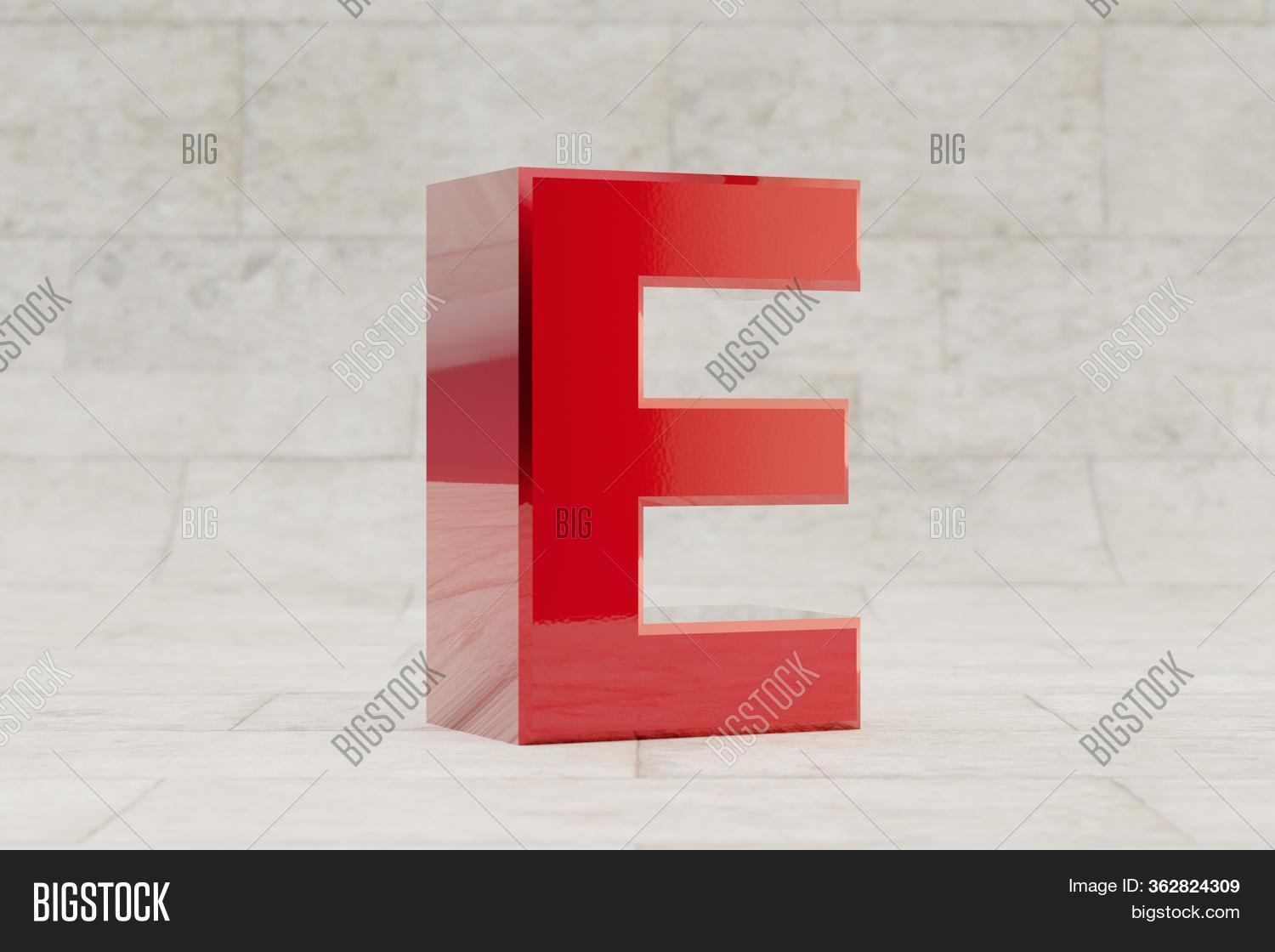Red 3d Letter E Image & Photo (Free Trial) | Bigstock