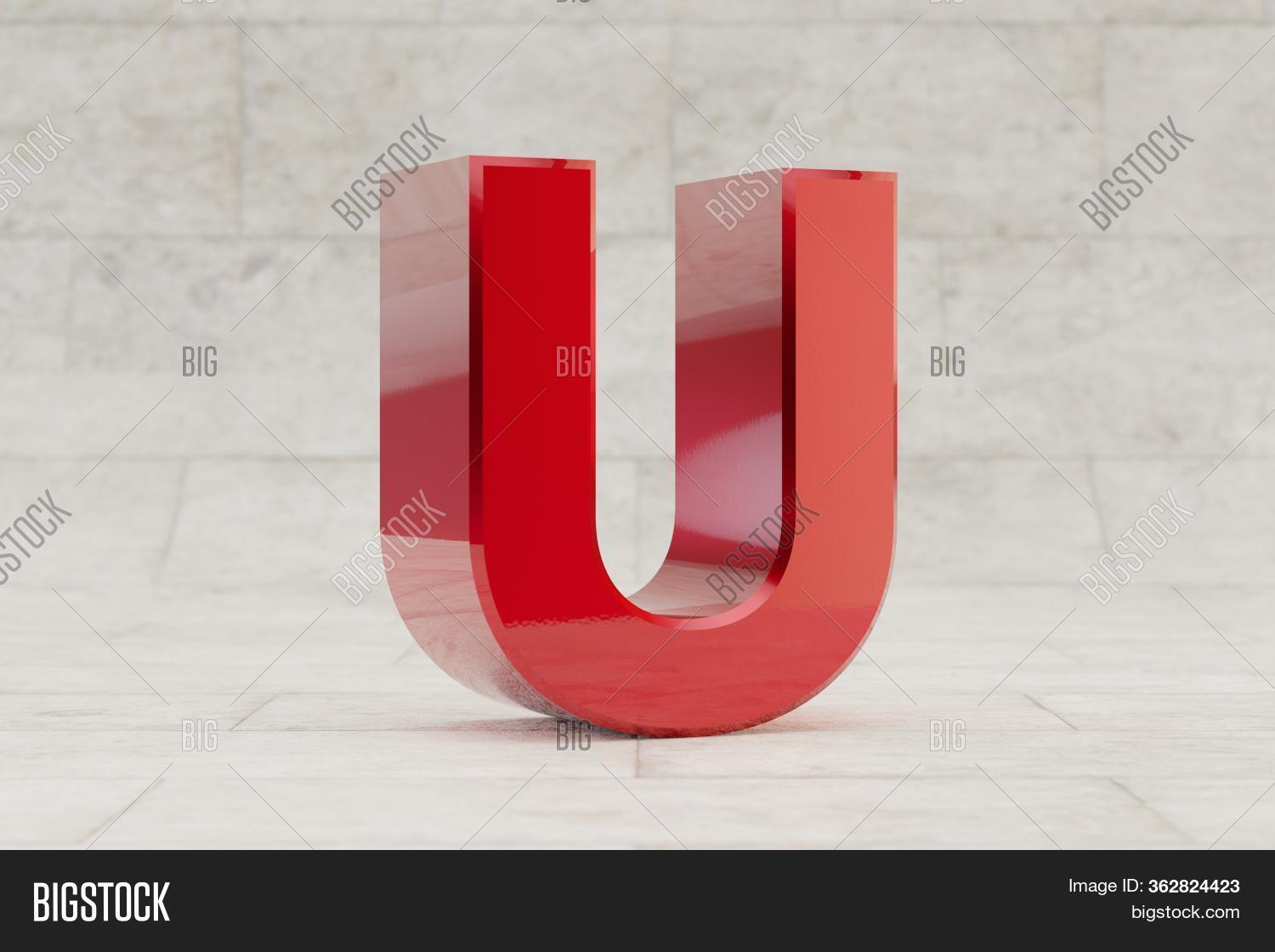 Red 3d Letter U Image & Photo (Free Trial) | Bigstock