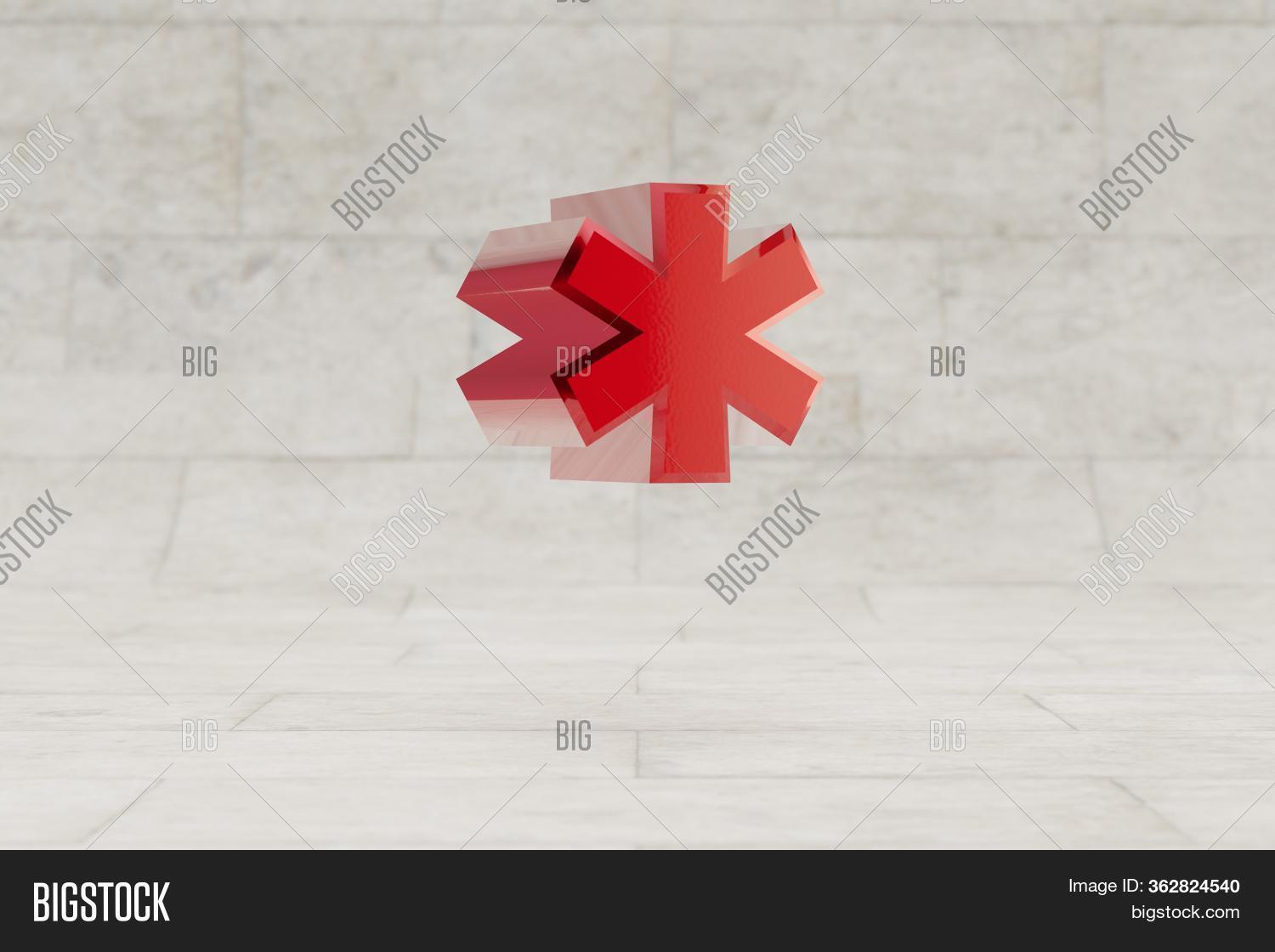 Red 3d Asterisk Symbol Image & Photo (Free Trial) | Bigstock