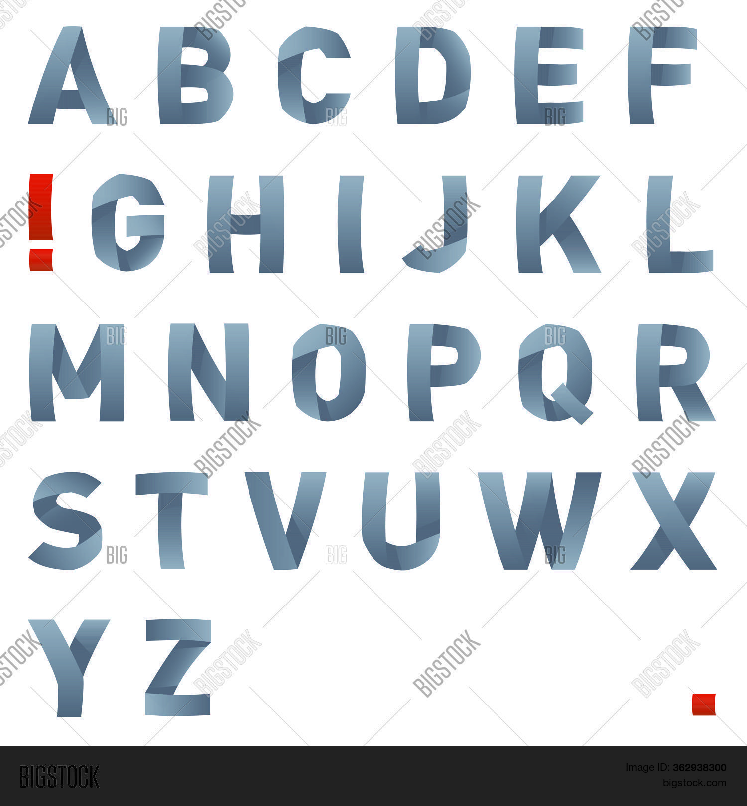 Vector Bended Font. Vector & Photo (Free Trial) | Bigstock