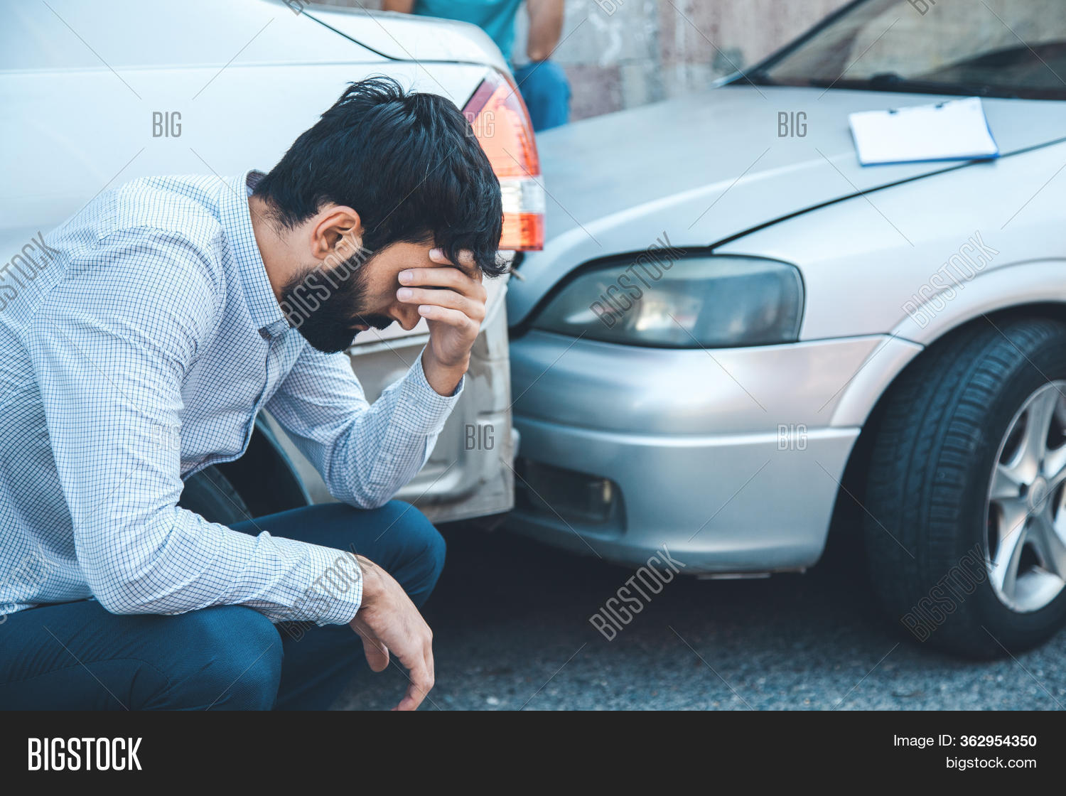 Sad Man Car Crash Image & Photo (Free Trial) | Bigstock