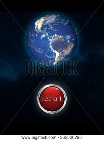 Button Restart Planet Image & Photo (Free Trial) | Bigstock