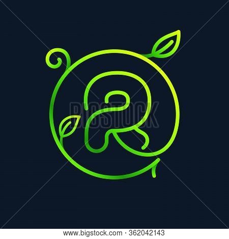 R Letter Leaf Logo Vector & Photo (Free Trial) | Bigstock