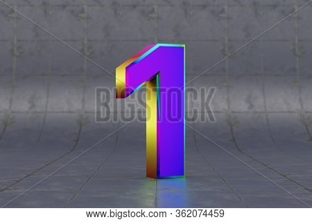 Multicolor 3d Number 1 Image & Photo (Free Trial) | Bigstock