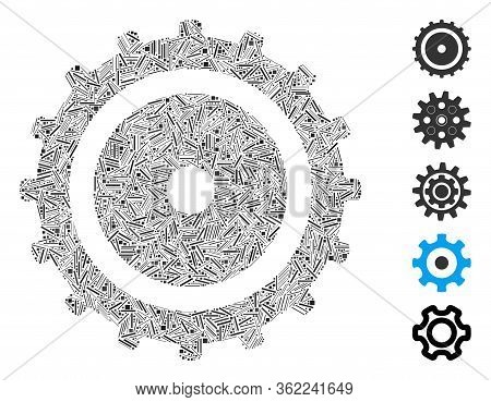 Linear Collage Cog Vector & Photo (Free Trial) | Bigstock