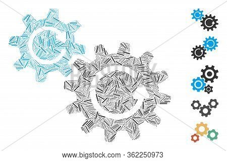 Linear Collage Cogs Vector & Photo (Free Trial) | Bigstock