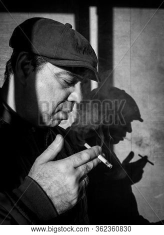 Smoking Man His Shadow Image & Photo (Free Trial) | Bigstock