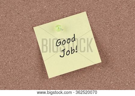 Good Job Post Note On Image & Photo (Free Trial) | Bigstock