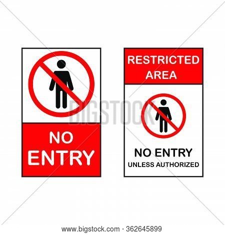 Red Sign No Entry Vector & Photo (Free Trial) | Bigstock