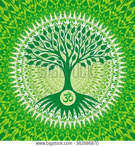 Tree Life Om / Aum/ Vector & Photo (Free Trial) | Bigstock