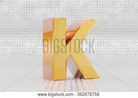 Yellow 3d Letter K Image & Photo (Free Trial) | Bigstock