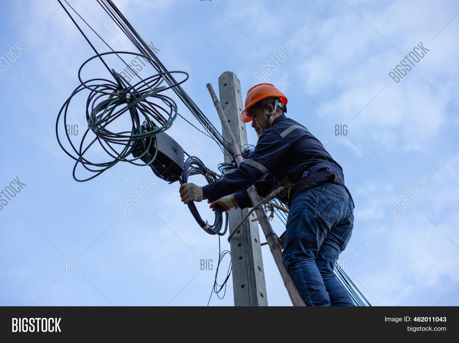 Telecoms Worker Shown Image & Photo (Free Trial) | Bigstock