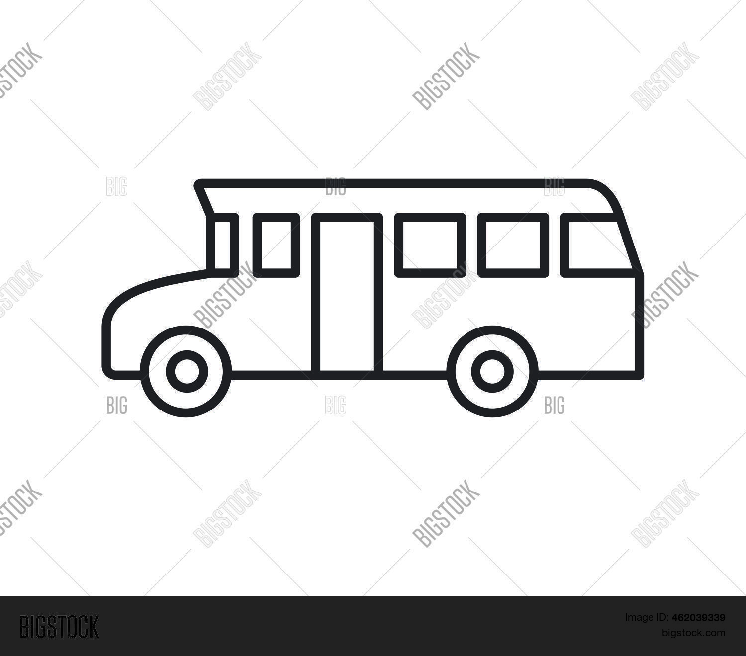 Bus Icon Template Vector & Photo (Free Trial) | Bigstock
