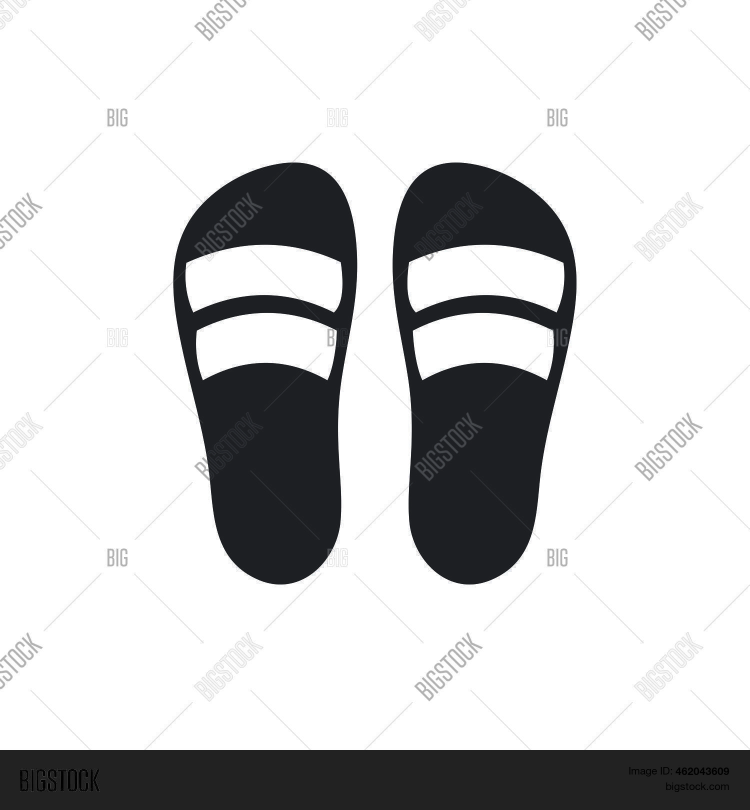 Slippers Icon Vector & Photo (Free Trial) | Bigstock