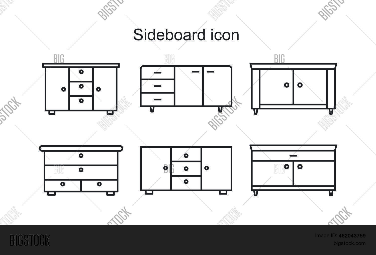 Sideboard Icon Vector & Photo (Free Trial) | Bigstock