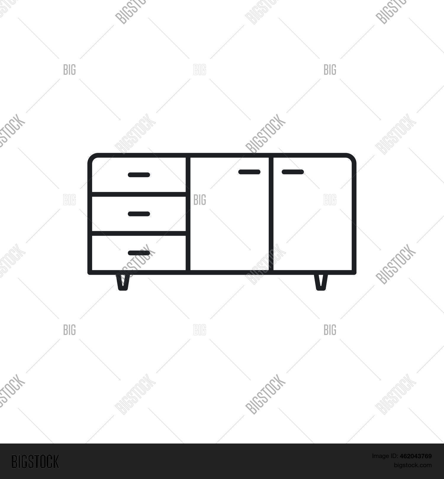 Sideboard Icon Vector & Photo (Free Trial) | Bigstock