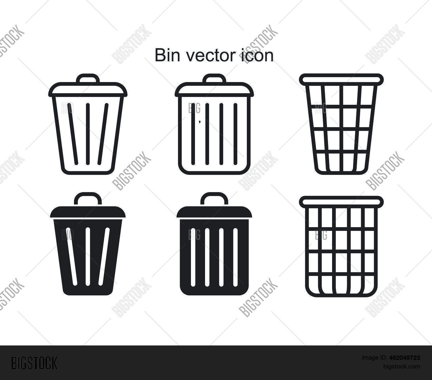 Bin Vector Icon Vector & Photo (Free Trial) | Bigstock