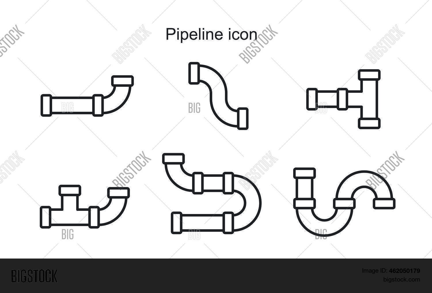 Pipeline Icon Vector & Photo (Free Trial) | Bigstock