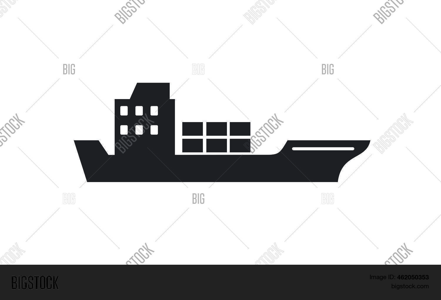 Barge Icon Template Vector & Photo (Free Trial) | Bigstock