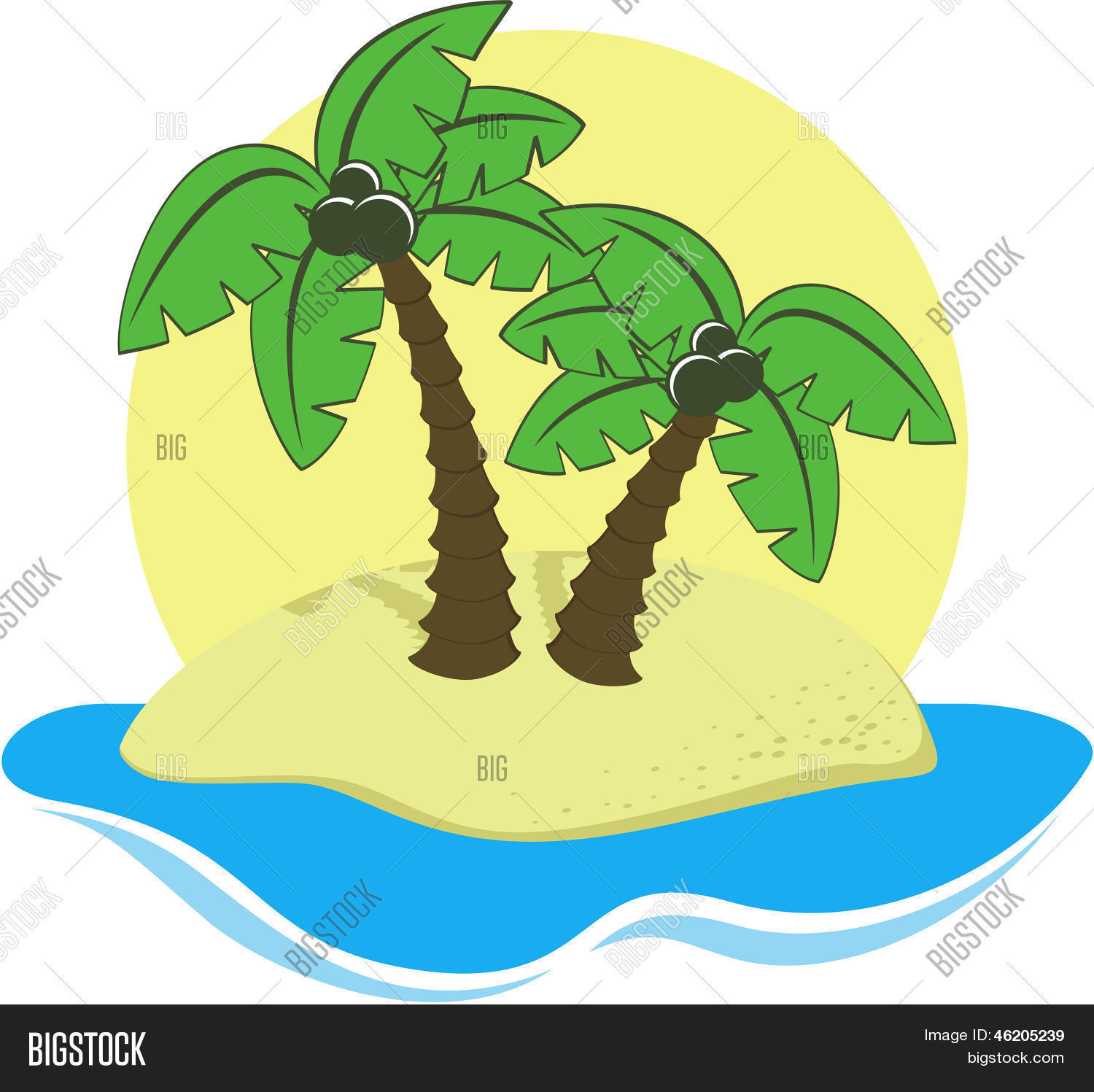 Island Cartoon Vector Vector & Photo (Free Trial) | Bigstock