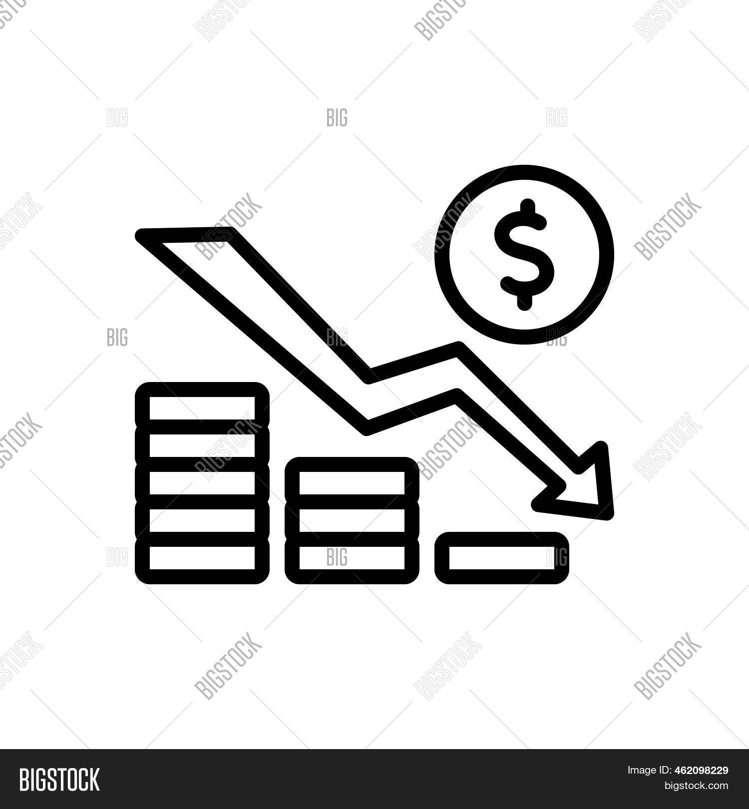 Black Line Icon Loss Image & Photo (Free Trial) | Bigstock