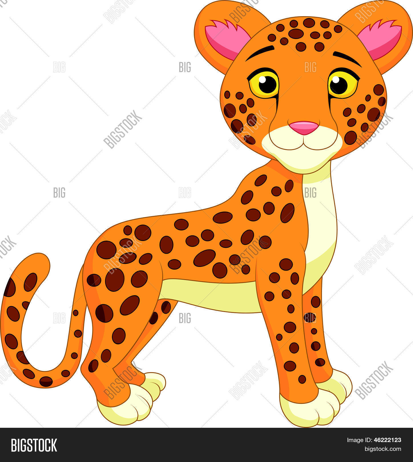 Cute Cheetah Cartoon Vector & Photo (Free Trial) | Bigstock