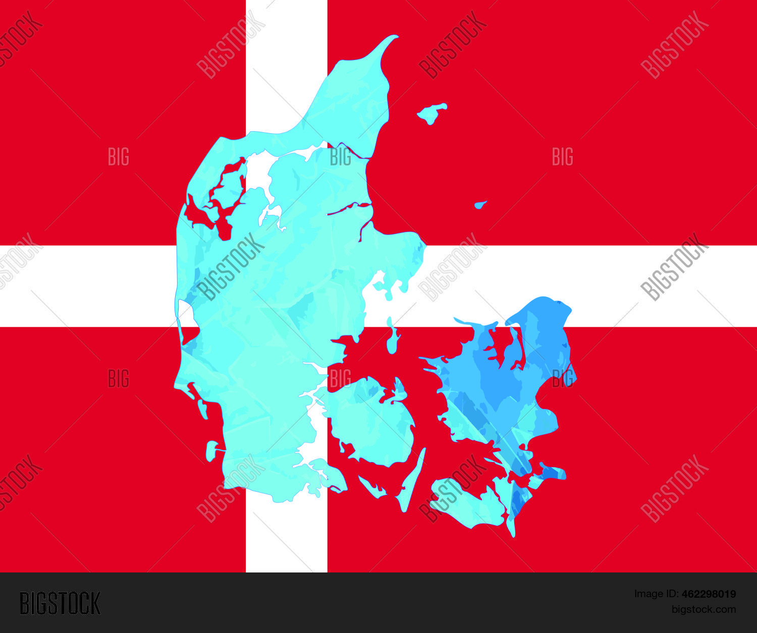 Outline Map Denmark Vector & Photo (Free Trial) | Bigstock