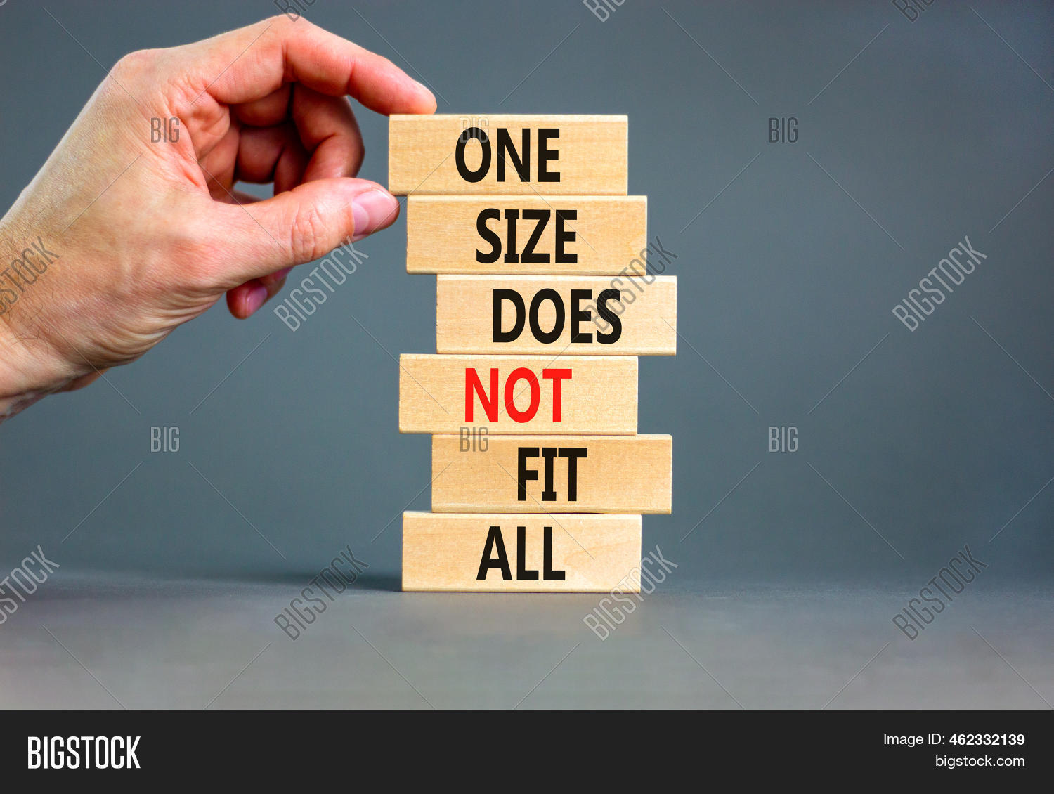 One Size Does Not Fit Image & Photo (Free Trial) | Bigstock