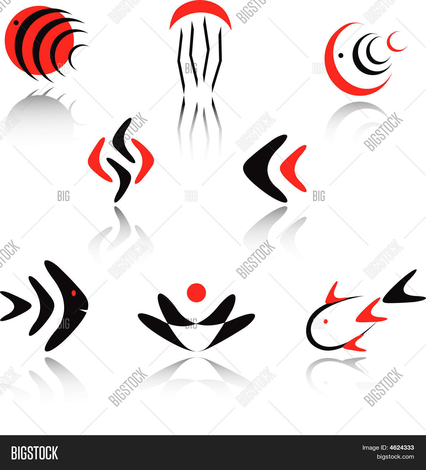 Marine Life Symbols Vector & Photo (Free Trial) | Bigstock