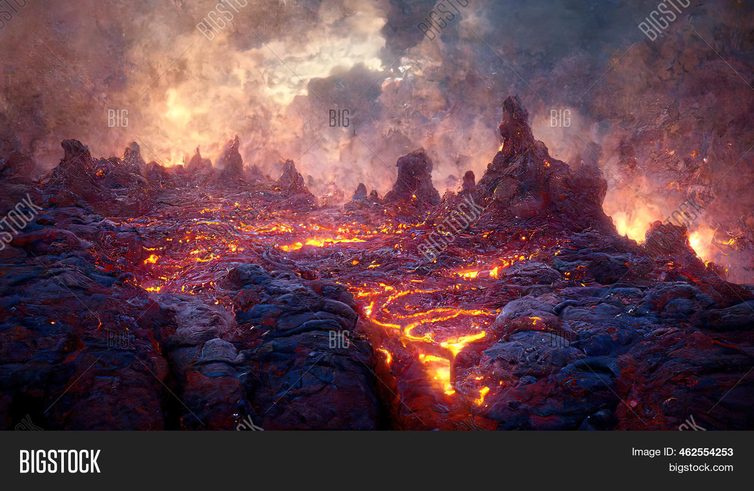 Lava Cracks Earth View Image & Photo (Free Trial) | Bigstock