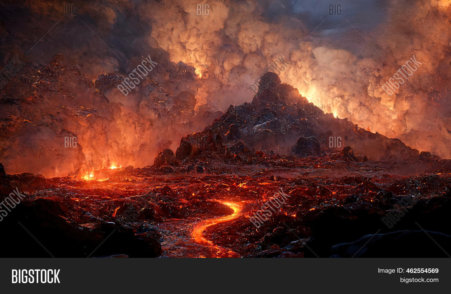 Lava Cracks Earth View Image & Photo (Free Trial) | Bigstock