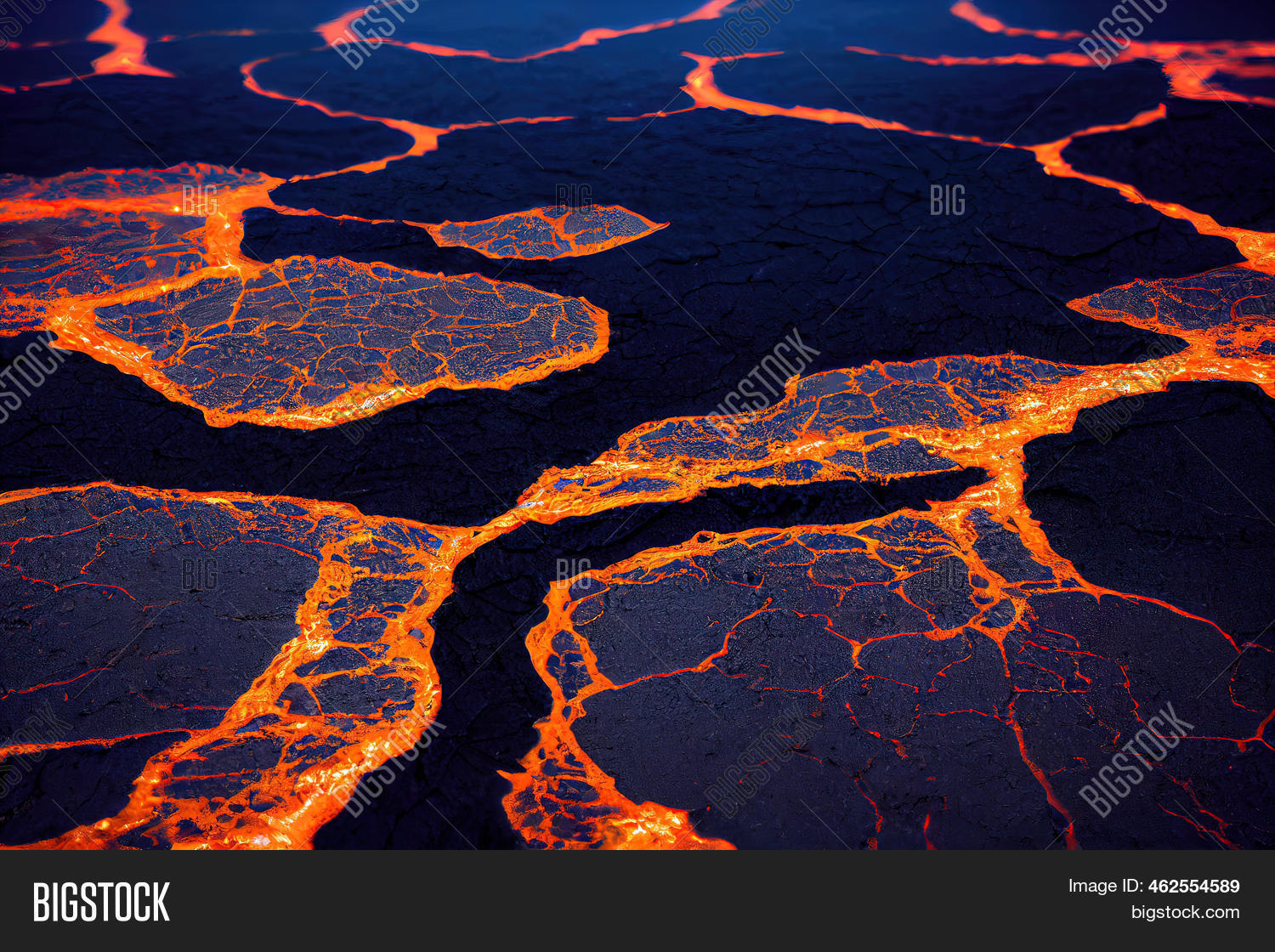 Lava Cracks Earth View Image & Photo (Free Trial) | Bigstock